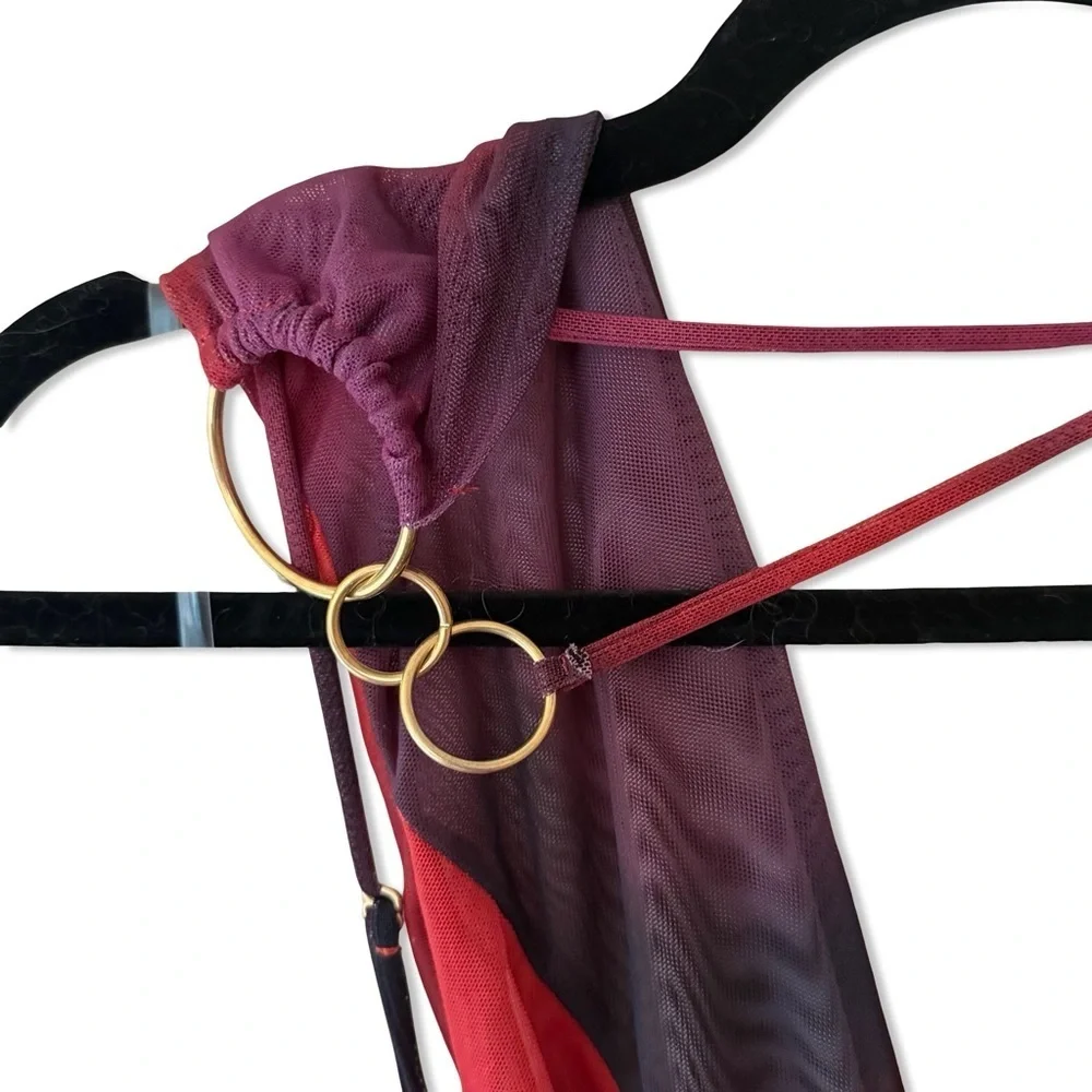 Jaded London | Dresses | Jaded London Vixen Red Maxi Dress Micro Mesh ...
